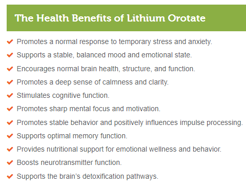 Lithium Orotate Benefits - Botanicals One